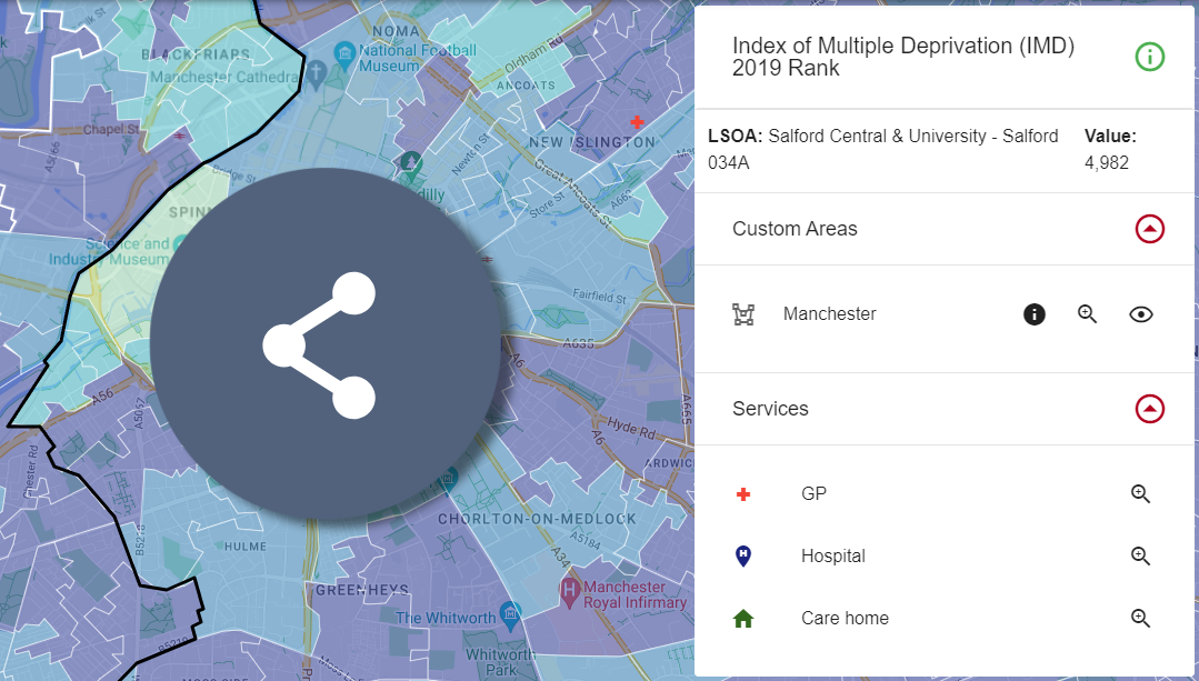 Share data directly from the Map screen - Local Insight